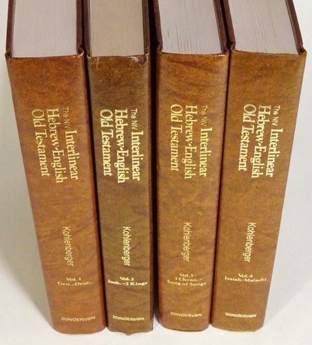 1985 THE NIV INTERLINEAR HEBREW-ENGLISH OLD TESTAMENT-Kohlenberger-4 ...