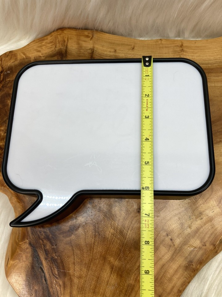 Light Up Memo Board Speech Bubble LED Dry Erase Message Sign Wall Mount ...