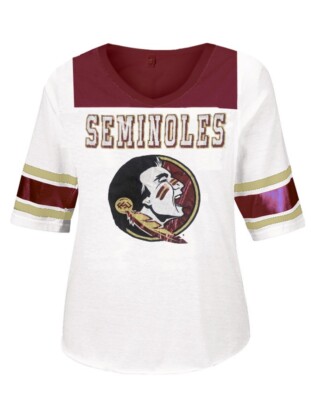Florida State Seminoles Women's NCAA Touchdown Tee V-Neck T-Shirt | eBay