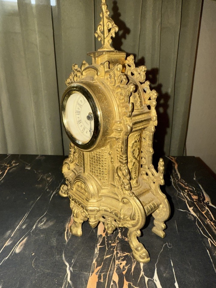 Vintage Gold Tone Uranio Brass Clock —Italy — 9.5” x 4” | eBay