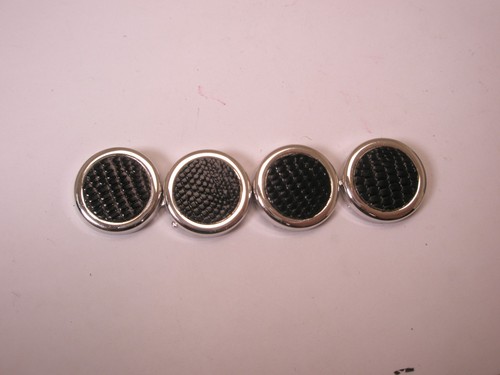 Textured Black & Silver Tone Round Vintage Simple Button Covers Buttons ...