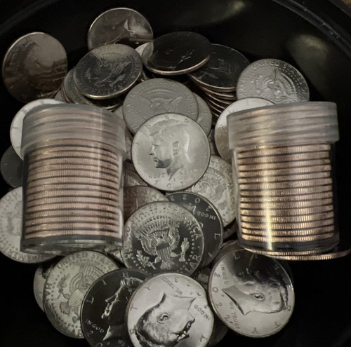Half dollar Kennedy Full BU Roll Mixed Dates With coin Tube Of New NIFC ...
