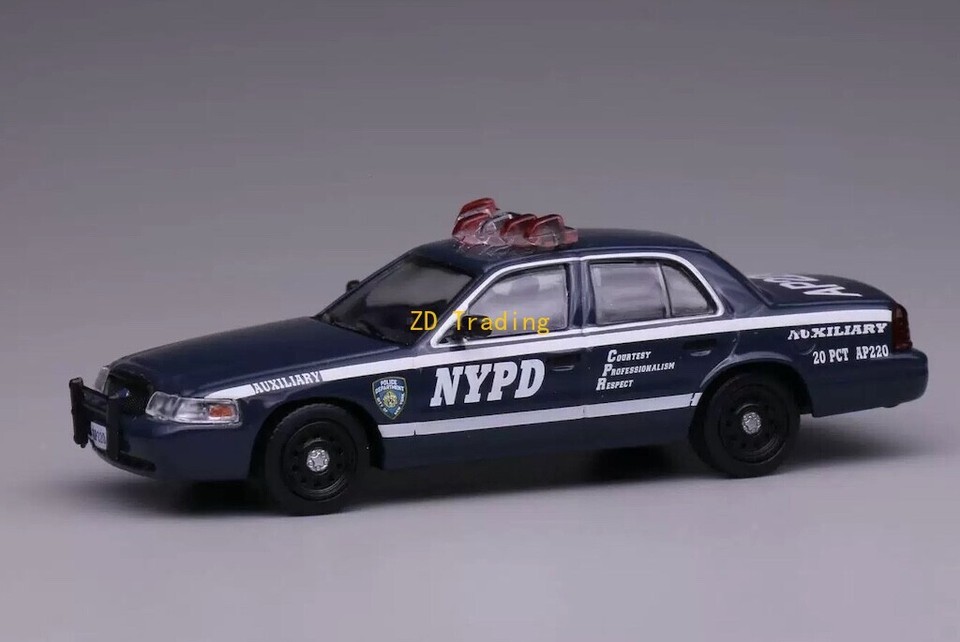 ZD 1:64 596 Police Crown Victoria CV EN114 Sedan Model Diecast Metal ...