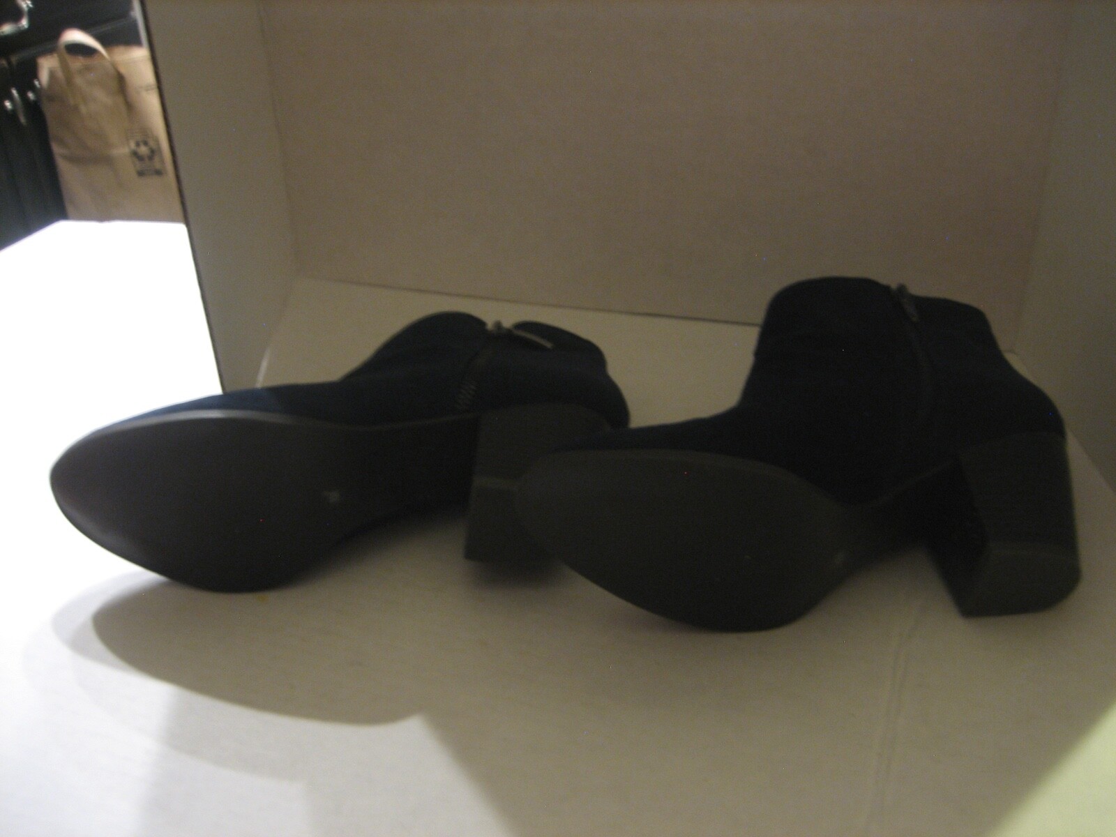 Style & Co Faux Suede Navy Blue Women's Ankle Heeled Boots Sz 8 Pre ...