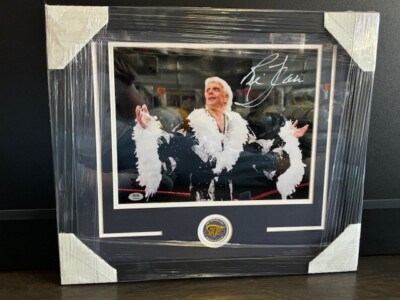 Ric Flair Signed Metalic 11x14 Framed Black Robe Photo PSA COA | eBay