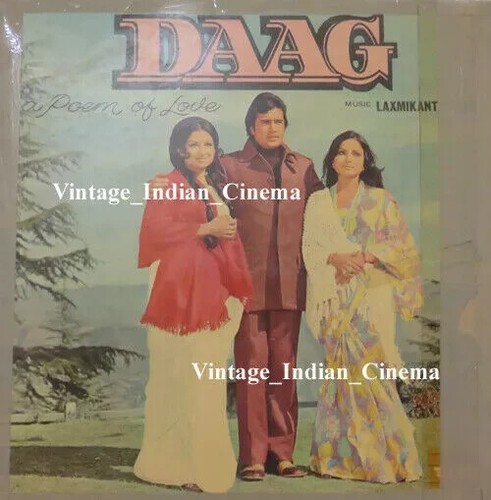 Daag 1973 Rajesh Khanna Sharmila Tag Bollywood Rare Vinyl LP 12"Record ...