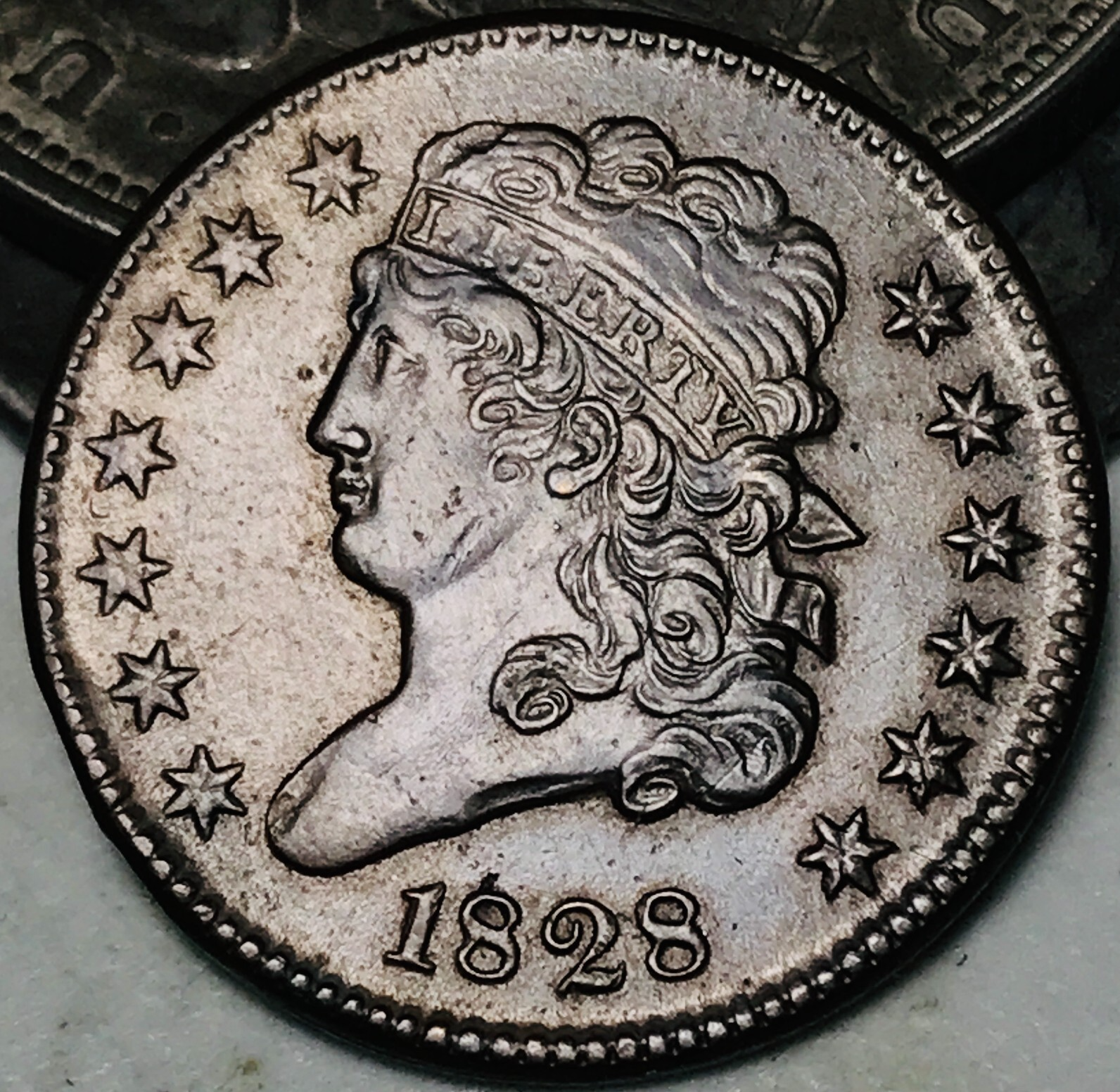 1828 Classic Head Half Cent 1/2C High Grade Choice US Copper Coin ...