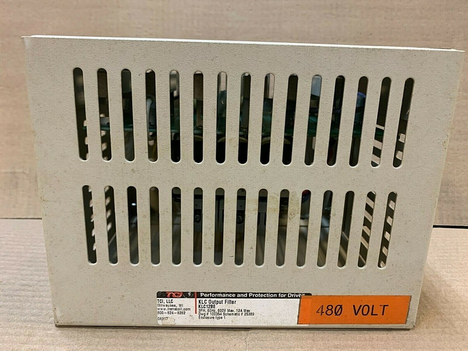 TCI TRANS-COIL KLC12BE KLC OUTPUT FILTER 3PH 60HZ 480VOLT 12AMP MAX dV ...