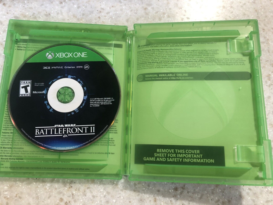 STAR WARS BATTLEFRONT II XBOX ONE S X-BOX 1 GAME AND CASE COMPLETE NES ...