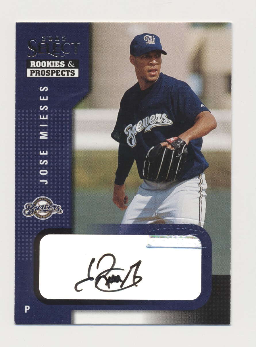 2002 Select Rookies & Prospects #49.2 Jose Mieses (Blue Ink) Auto ...
