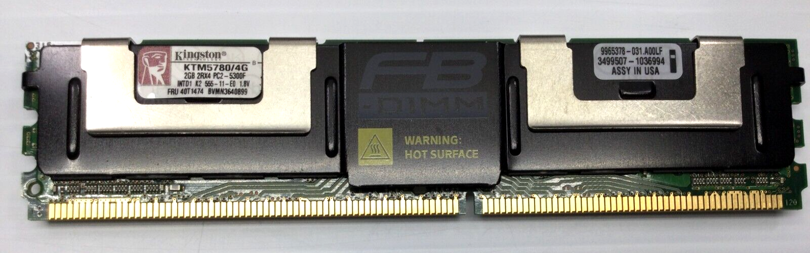 IBM 43W8250 43W8367 40T1474 42C2378 4x-2GB RAM 2x-1333 X3650 ...