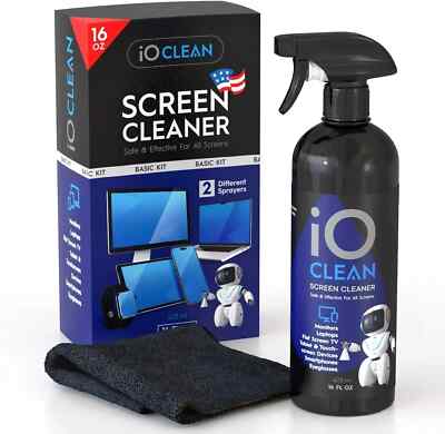 Screen Cleaner Spray (16oz) – Best Large Kit for LCD LED Matte TVs ...