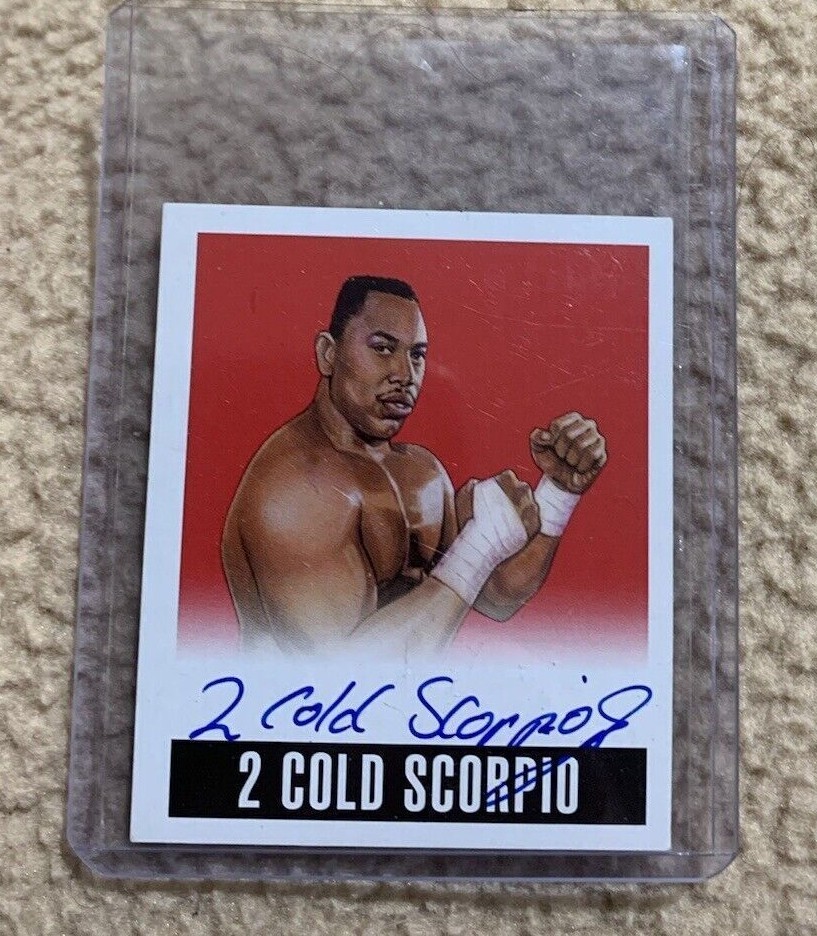2 COLD SCORPIO 2014 Leaf Originals Wrestling Mini On Card Auto RED SP 2 ...