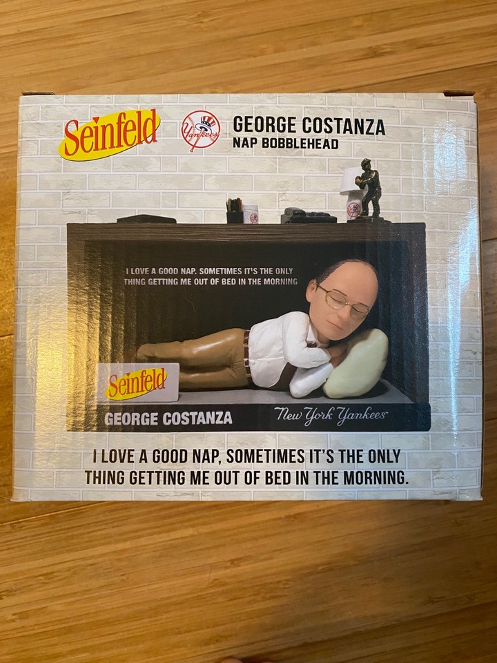 *8/21/2025 George Costanza Yankees Desk Nap Bobblehead Seinfeld *IN ...