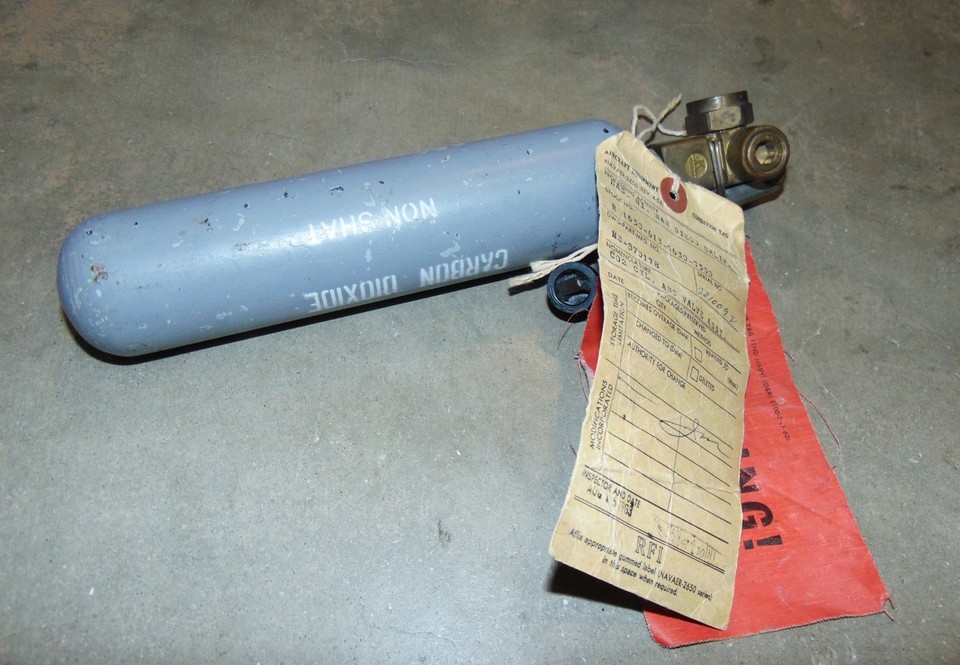 Vietnam War Era U.S.Navy, 1 Man PK-2 Life Raft Inflating CO2 Bottle ...