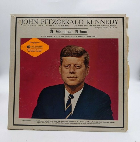 1963 Speeches John Fitzgerald Kennedy JFK A Memorial Tribute 33 RPM ...