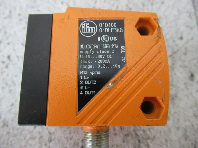 IFM ELECTRONIC 01D100 01DLF3KG OPTICAL DISTANCE SENSOR SENSOR ...
