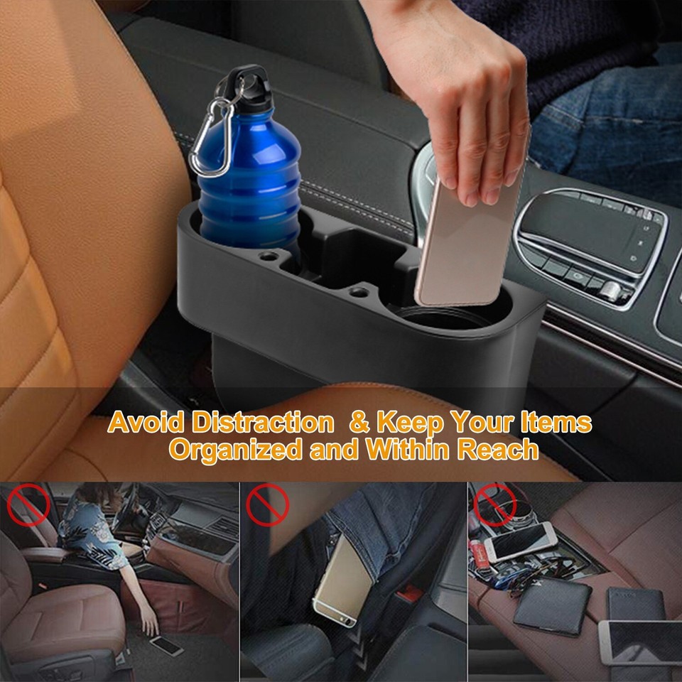 Car Cup Holder Console Side Key Phone Holder Seat Gap Filler Storage ...