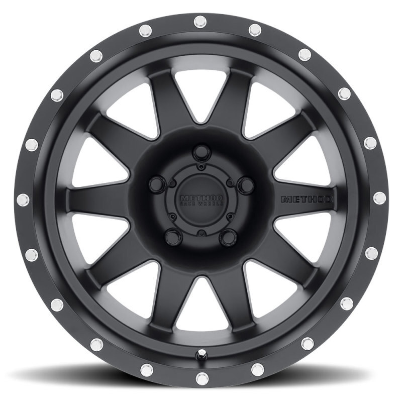 Method MR301 The Standard 17x8.5 0mm Offset 5x5.5 108mm CB Matte Black ...