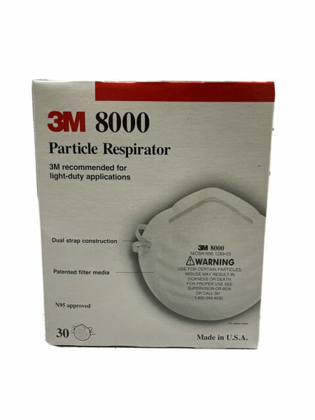 3M 8000 N95 Particle Respirator Mask - 30 Pack for sale online | eBay