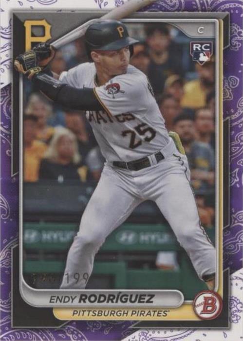 2024 Bowman - Endy Rodriguez #68 Purple Pattern /199 (RC) for sale ...