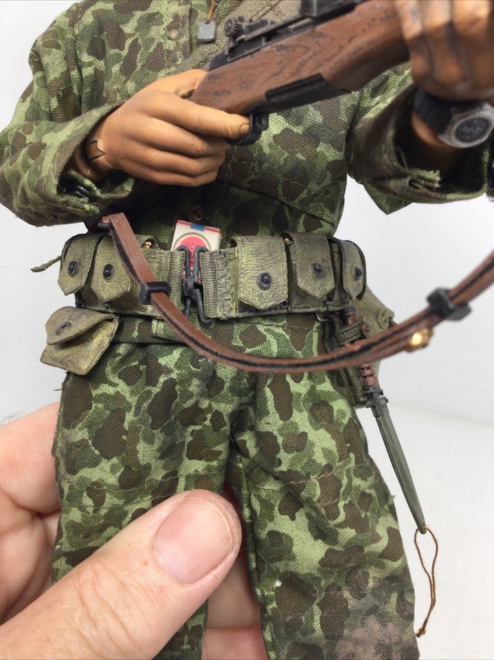 1/6 BBI CUSTOM USMC MARINE GEORGE CLOONEY PACIFIC M1 GARAND CAMO WW2 ...