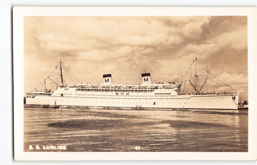 Matson SS Lurline Steam Ship c1950~RPPC Photo Hawaii Postcard Steamship ...