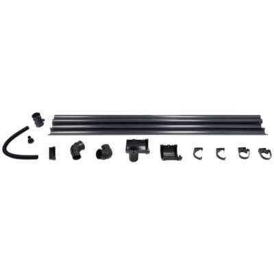 FloPlast MiniFlo Shed Guttering Kit Anthracite Grey 76mm 14pc Rain ...