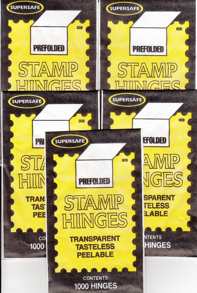 10 UNOPENED PACKS OF SUPERSAFE STAMP HINGES 10000 FOLDED LOWEST PRICE ...