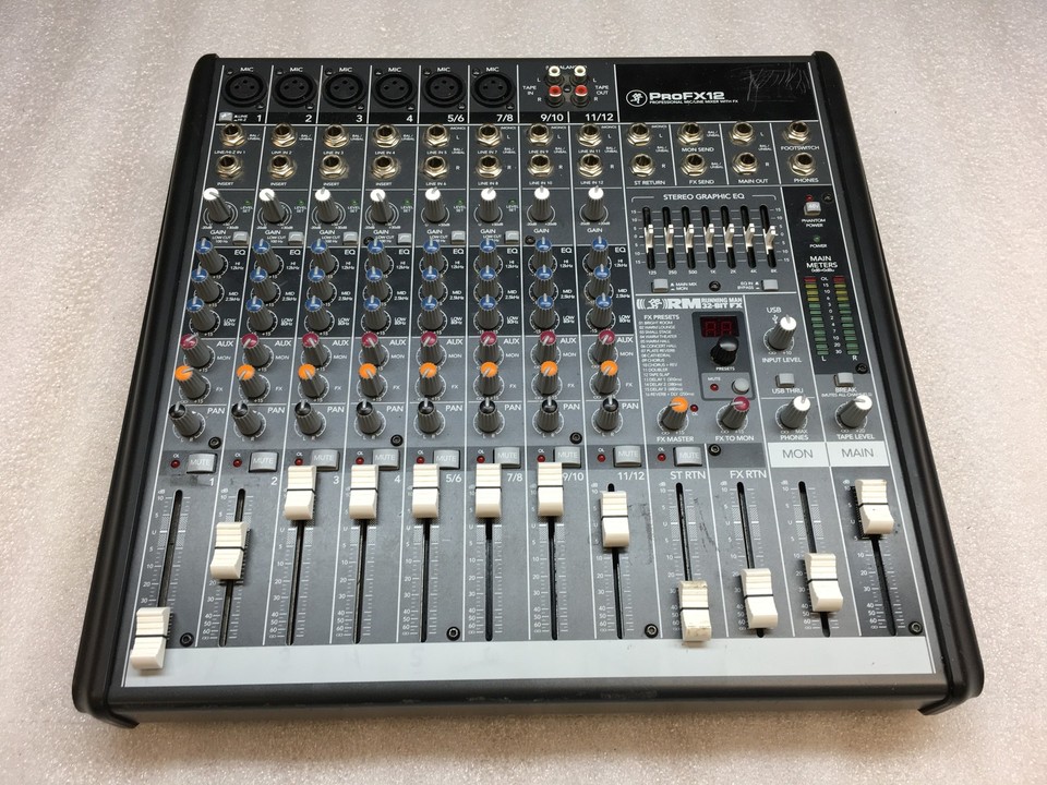 Mackie Pro FX12 Professional Mic-Line Mixer with FX board power USB ...