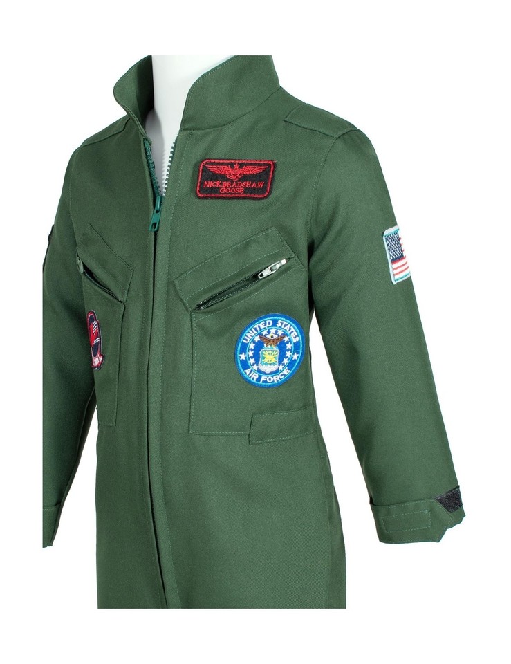 Kids Fighter Pilot Costume - Air Force Flight Suit Roleplay Dress U ...