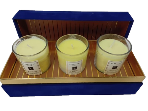 Jo Malone London Candle Set in Luxury Blue Velvet Box - Unused | eBay UK