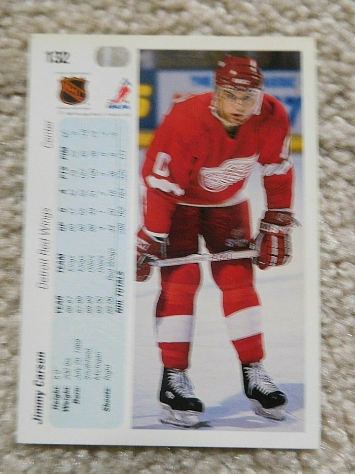 Jimmy Carson Signed Auto Autographed 90/91 Upper Deck Card Red Wings LA ...