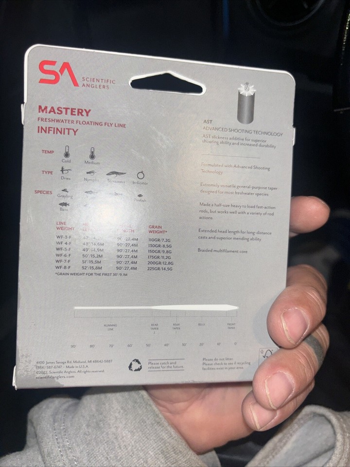 SCIENTIFIC ANGLERS Mastery Infinity Freshwater Fishing Floating Fly Line, Sizes | eBay