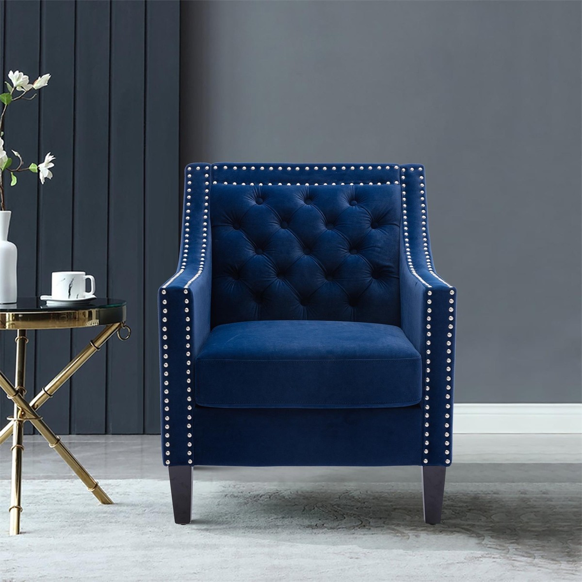 Navy Blue Accent Chair For Living Room | Cabinets Matttroy