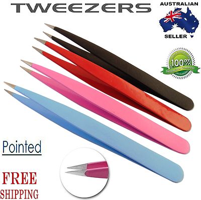 Professional sharp pointed plucker hair remover puller eyebrow eyelash ...