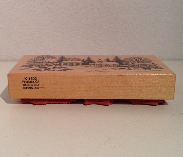 PSX Christmas Winter Village Scene Houses Church Snow Pine Trees K-1603 ...