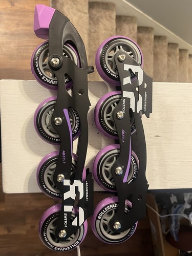Rollerface 76mm 82A PU Purple Rollerblade Wheels In Frame | eBay
