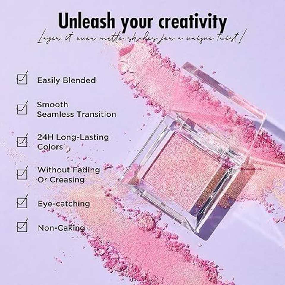 Single Matte Pink Eyeshadow Palette Rose Peach Hot Pink Eye | eBay
