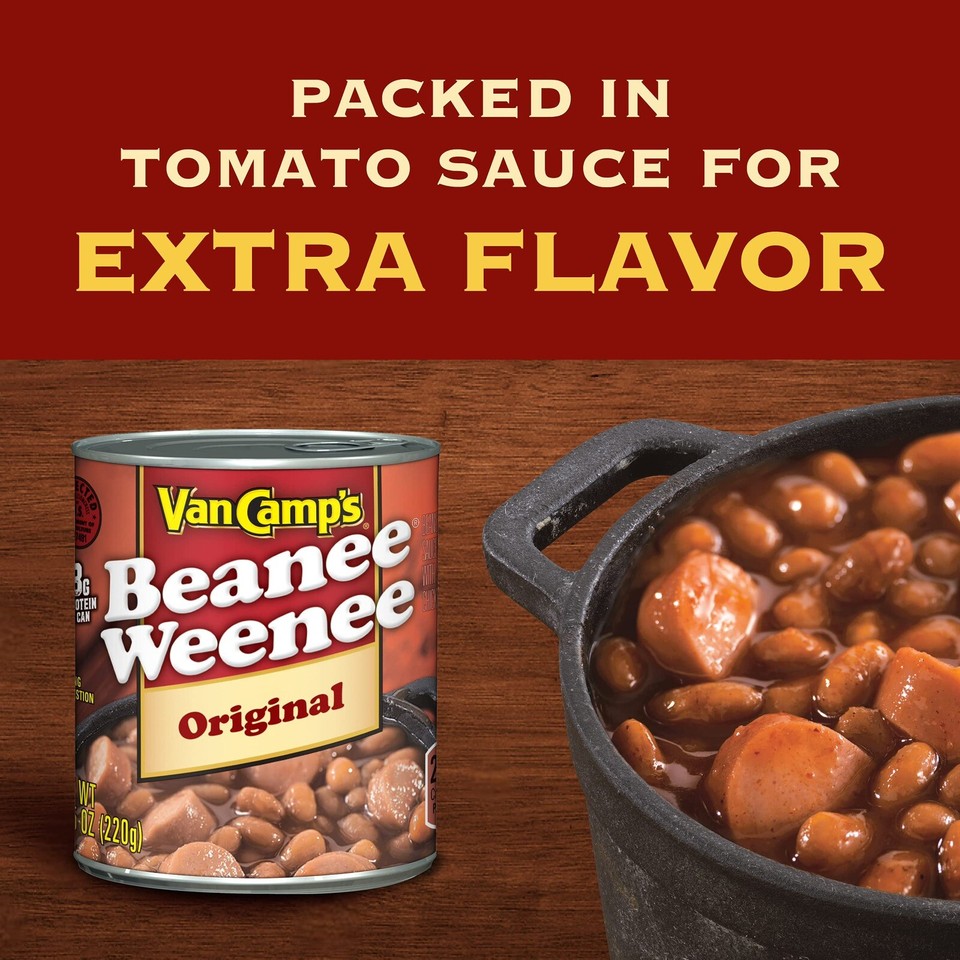 Van Camp's Original Beanee 🫘 Weenee 🌭 7.75 OZ (Pack of 12) | eBay
