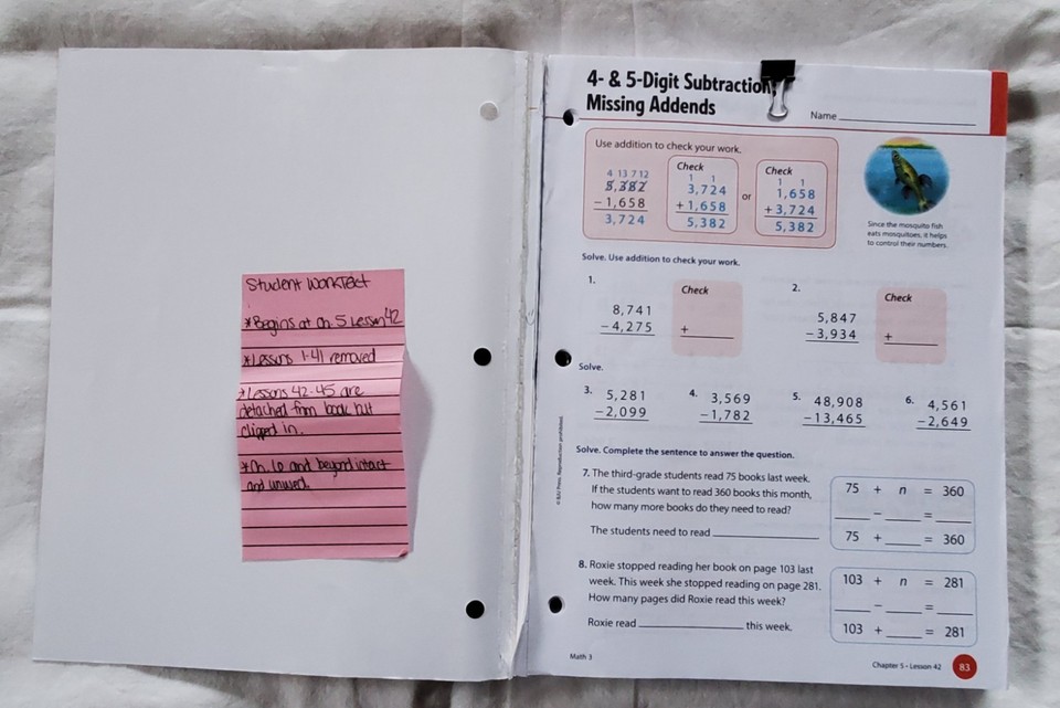 BJU Press - Math 3 Kit/Set - WorkText, Activity Manual, Teacher, CLEAN ...