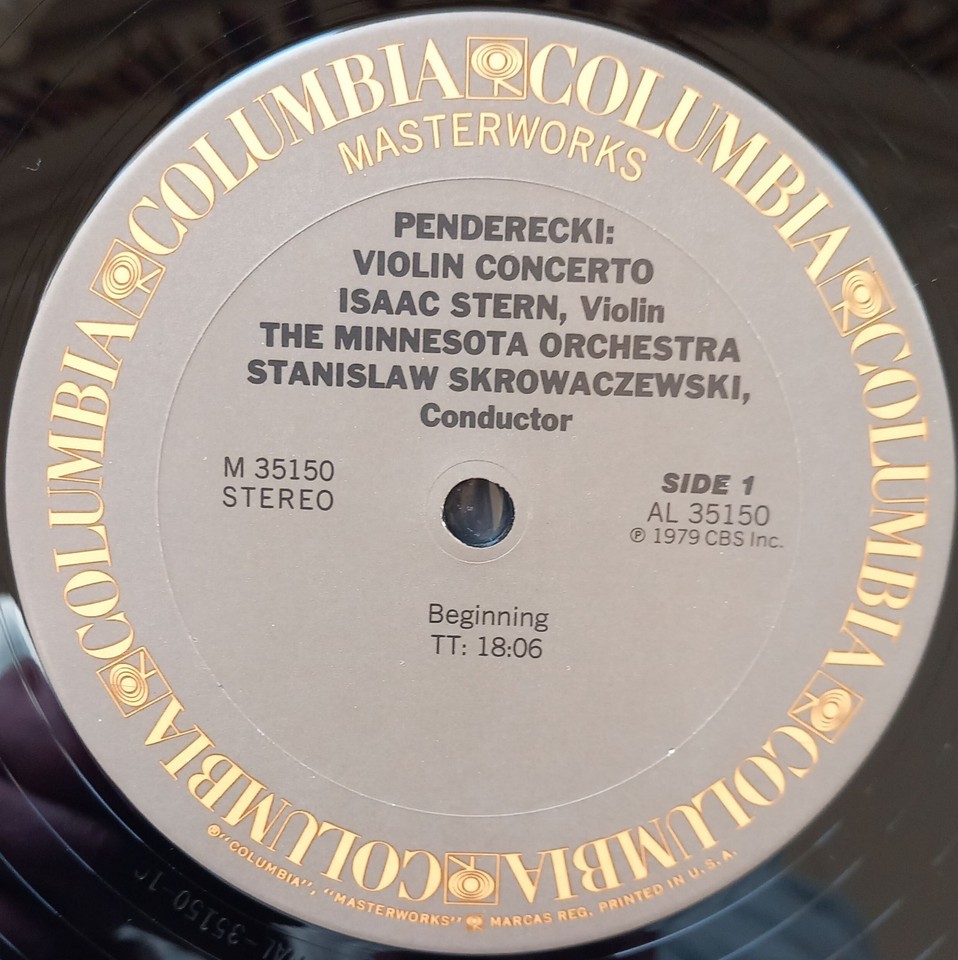 Penderecki - Violin Concerto, STERN, SKROWACZEWSKI, Columbia | eBay