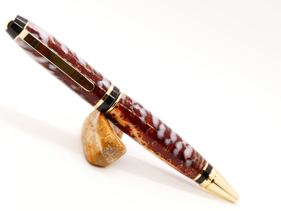 Beautiful Handmade Cigar Style Twist Pen resin wirth embedded Pine Cone ...