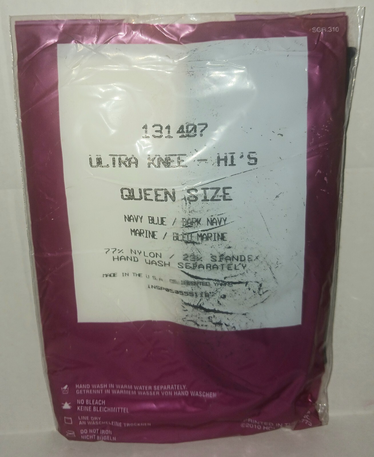 Silkies Queen Size Navy Blue Ultra Knee Highs 1 Pair NWT New 131407 USA ...