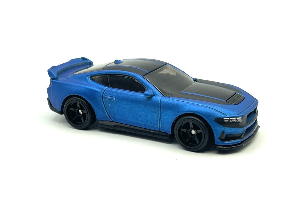 2024 Hot Wheels Ford Mustang Dark Horse blue #195 SUPER CUSTOM WHEEL ...