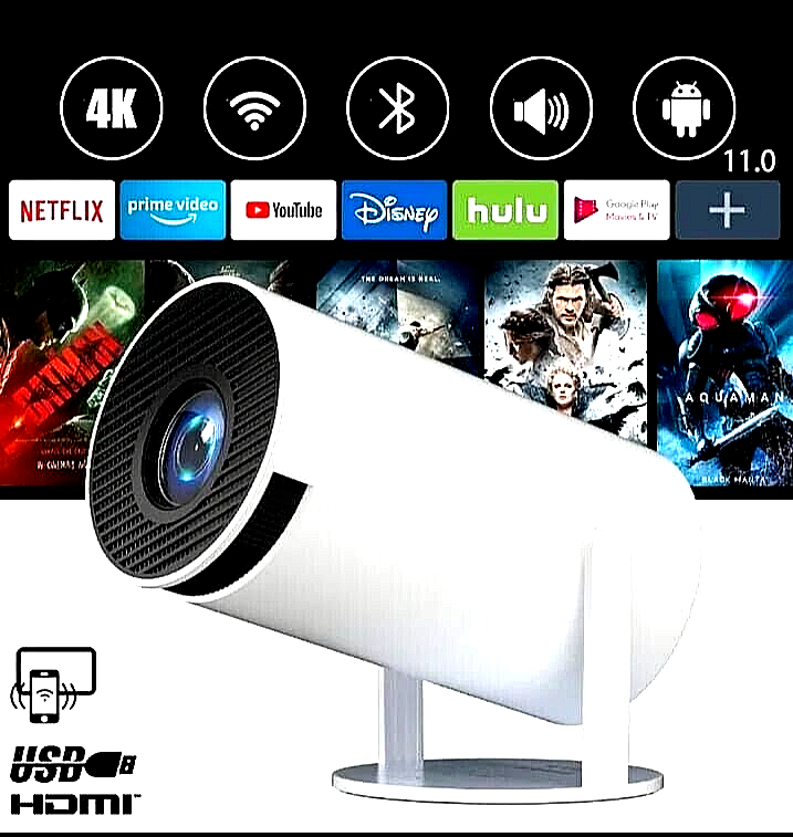 5G Ultra HD High Dynamic Range Smart 4k Projector IOS, Android Home ...