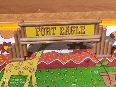 PLAYMOBIL ref 3023 ENSEIGNE MURALE FORT EAGLE YANKEES NORDISTAS ...