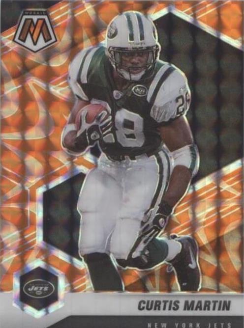 2021 Panini Mosaic - Curtis Martin #156 Mosaic Reactive Orange Prizm ...