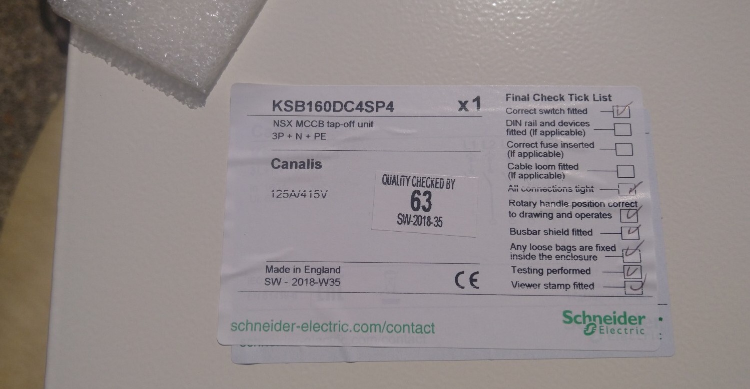 Canalis KSB160DC4SP4 125A Tap Off Unit | eBay UK