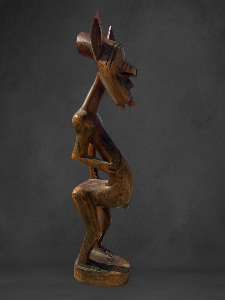old african carved wood sculpture mali standing figure voodoo 26cm Mask ...
